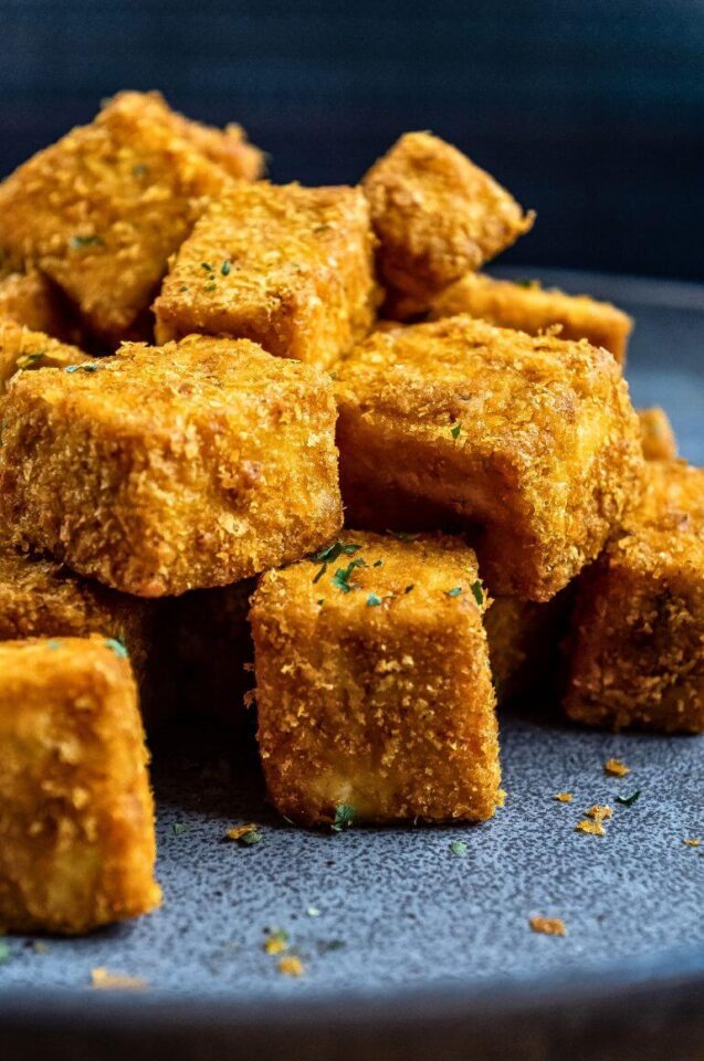 Crispy Baked Tofu Nuggets Recipe - Yummy and fully