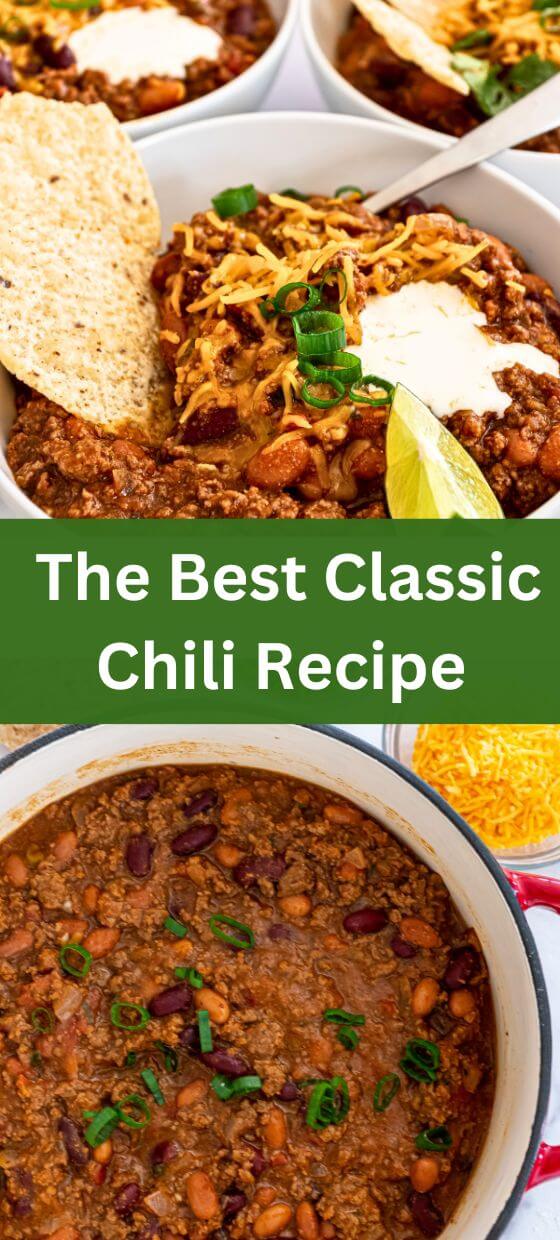 Best Classic Chili Recipe - Yummy and fully