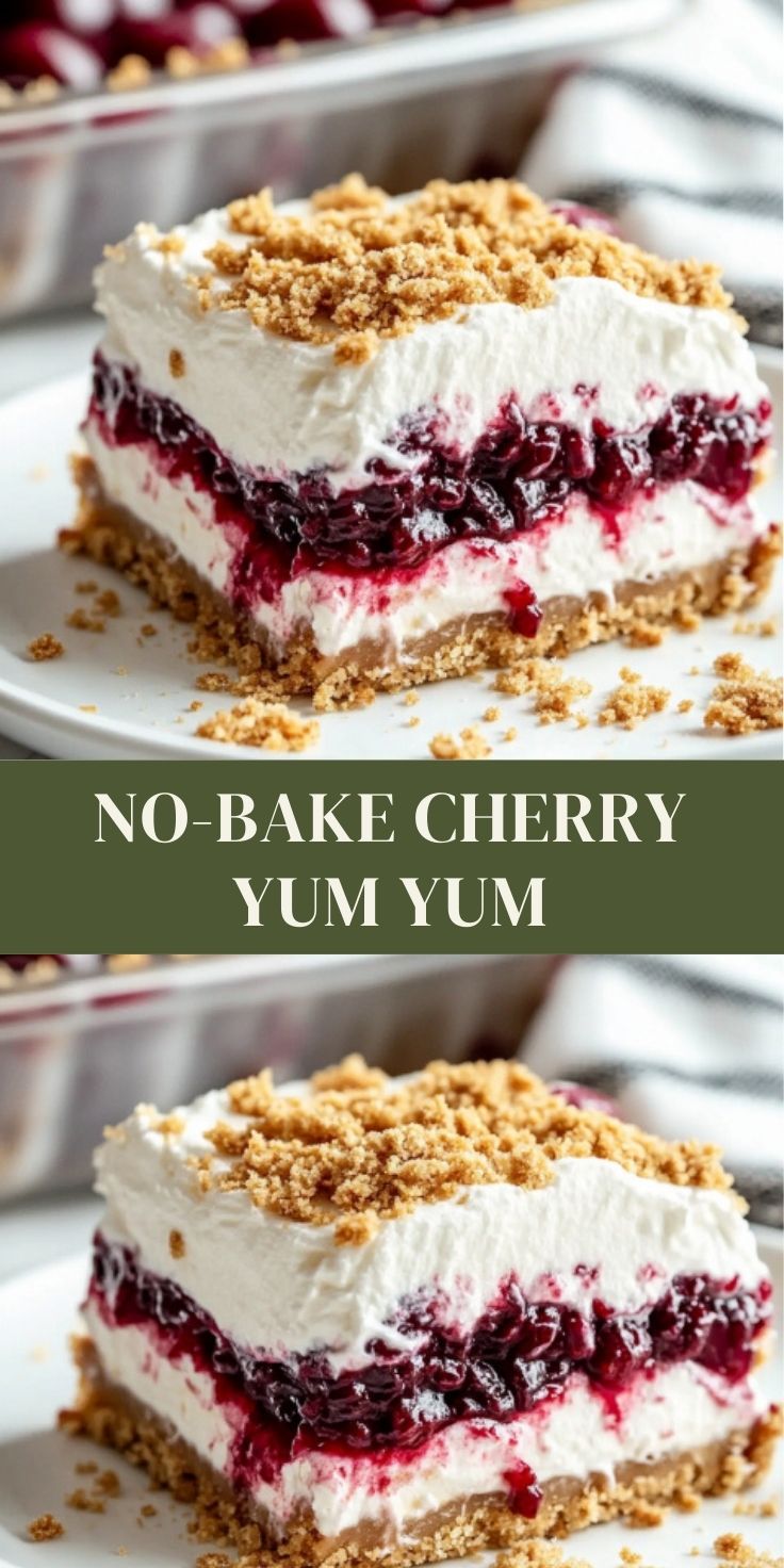 No-Bake Cherry Yum Yum - Yummy and fully