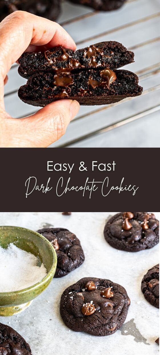 Easy & Fast Dark Chocolate Cookies - Yummy and fully