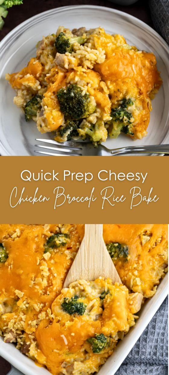 Quick Prep Cheesy Chicken Broccoli Rice Bake - Yummy and fully