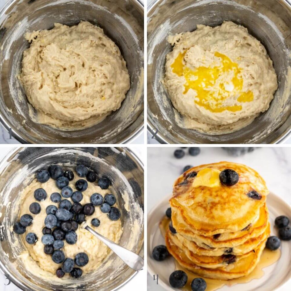 10-Minute Prep Blueberry Pancakes - Yummy and fully