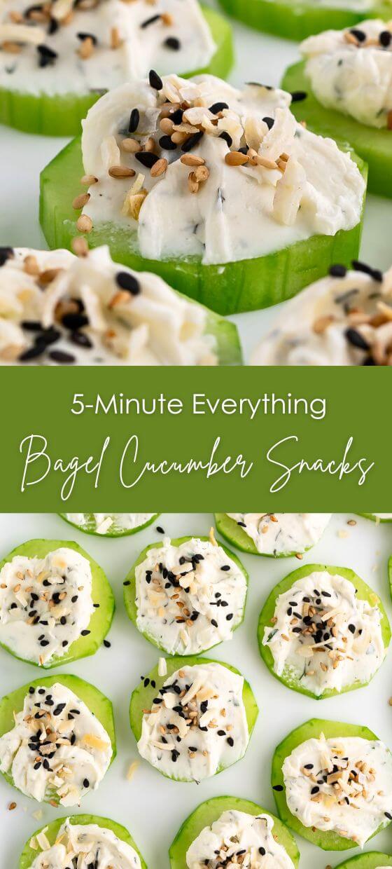 5-Minute Everything Bagel Cucumber Snacks - Yummy and fully