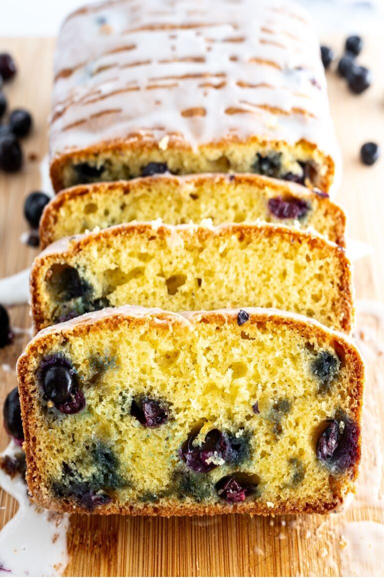 Quick & Moist Blueberry Cream Cheese Loaf - Yummy and fully