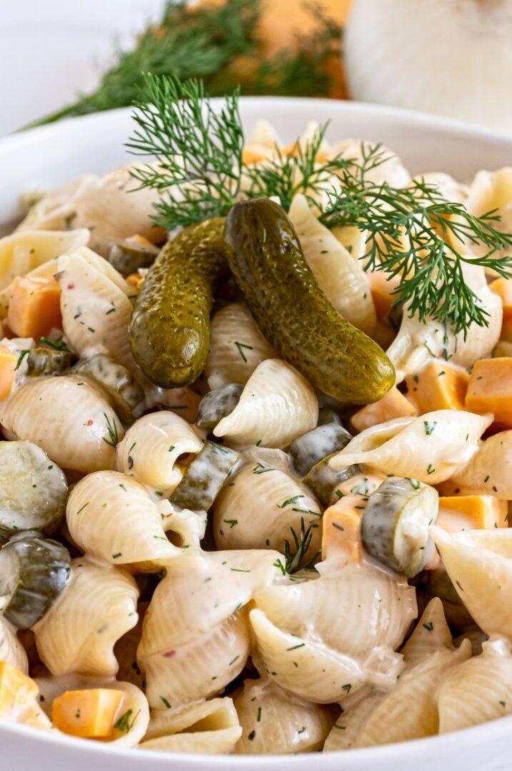Dill Pickle Pasta Salad - Yummy and fully