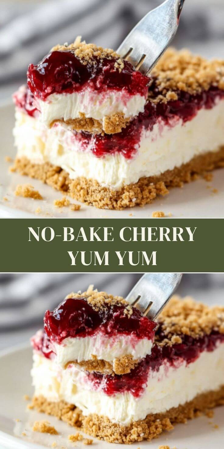 No-Bake Cherry Yum Yum - Yummy and fully