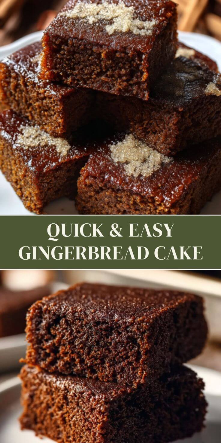 Quick & Easy Gingerbread Cake - Yummy and fully