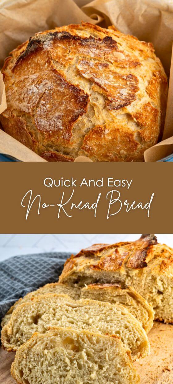 Quick And Easy No-Knead Bread - Yummy and fully