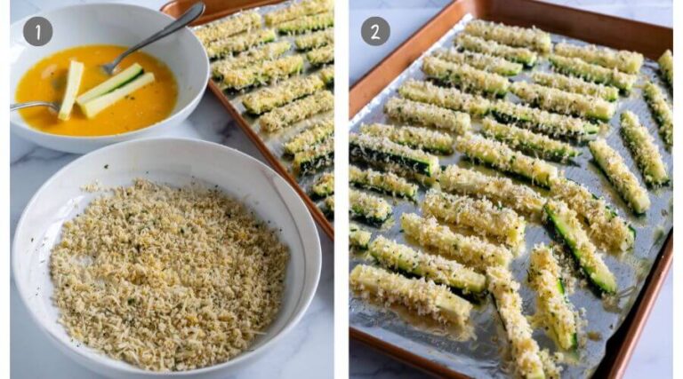 Quick Crispy Parmesan Zucchini Fries - Yummy and fully