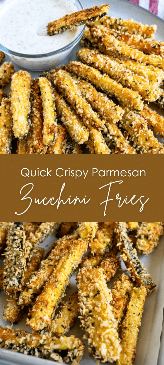 Quick Crispy Parmesan Zucchini Fries - Yummy and fully