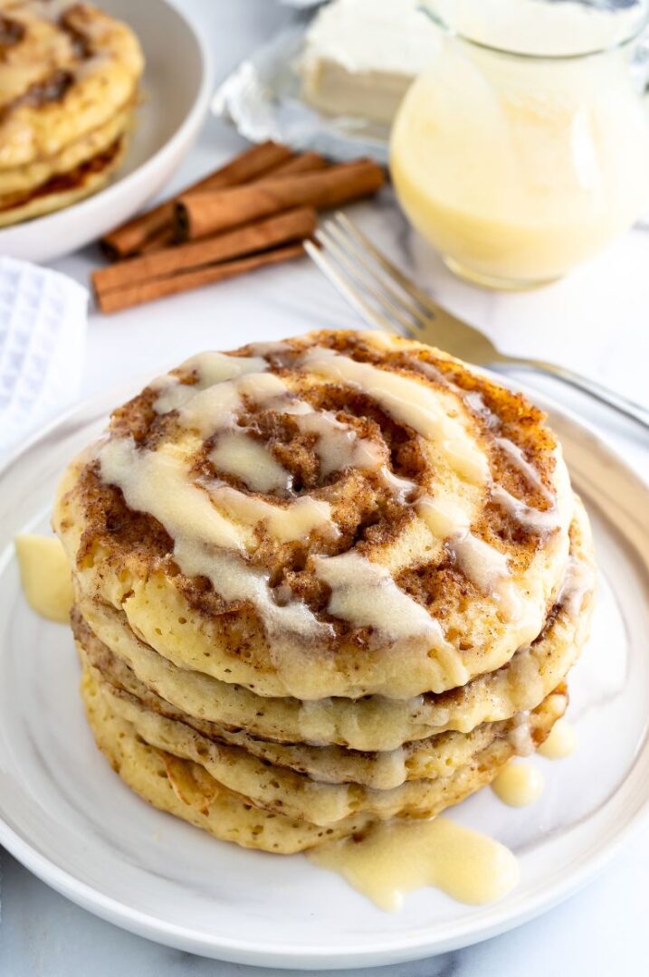 Quick Cinnamon Roll Pancake Recipe - Yummy and fully