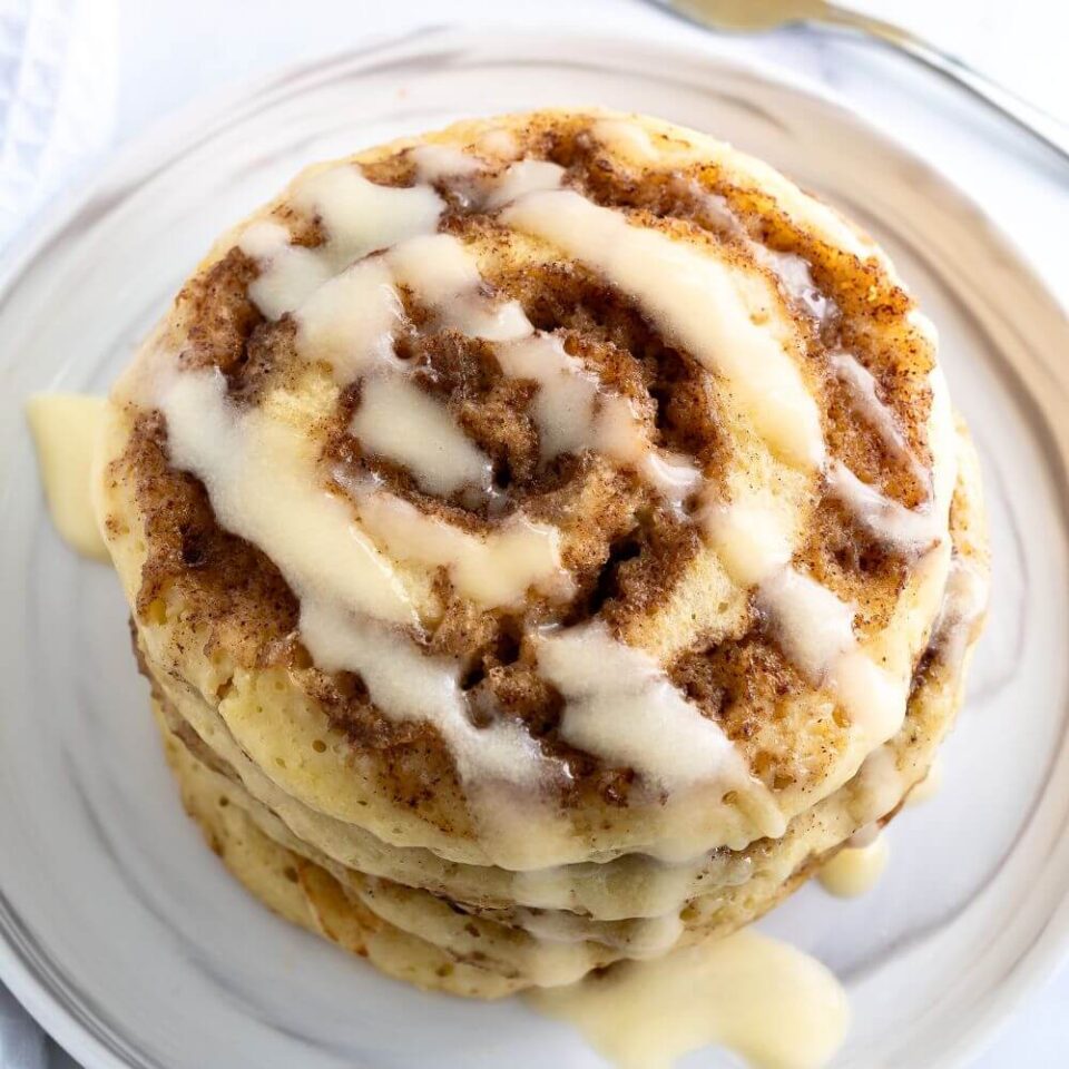 Quick Cinnamon Roll Pancake Recipe - Yummy and fully