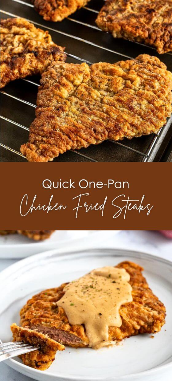 Quick One-Pan Chicken Fried Steaks - Yummy and fully