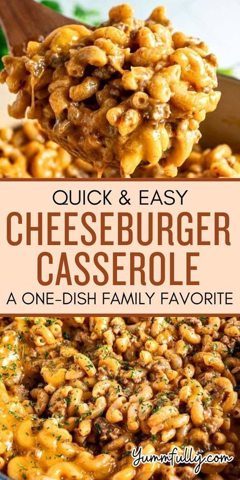 Quick & Easy Cheeseburger Casserole - A One-Dish Family Favorite ...
